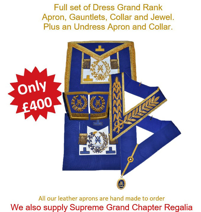 Craft Grand Rank Full dress and undress apron Collars and one jewel ...