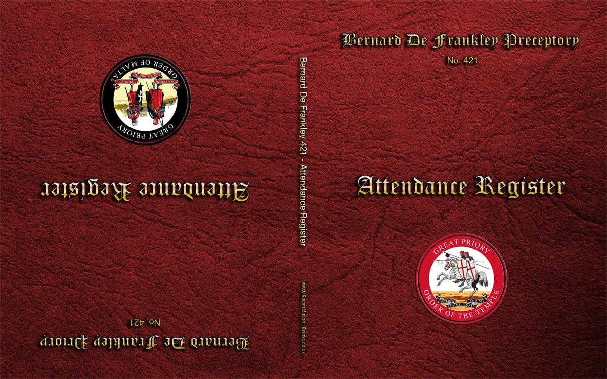 Masonic Attendance Book - Knights Templar / Malta (Split book) – Raven ...
